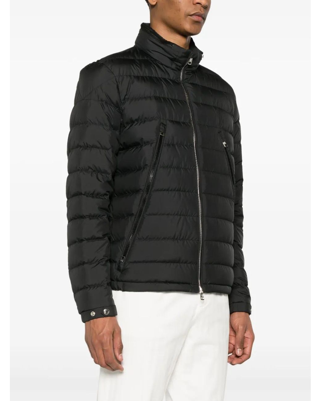Moncler Black Alfit Hooded Down Jacket for Men | Lyst