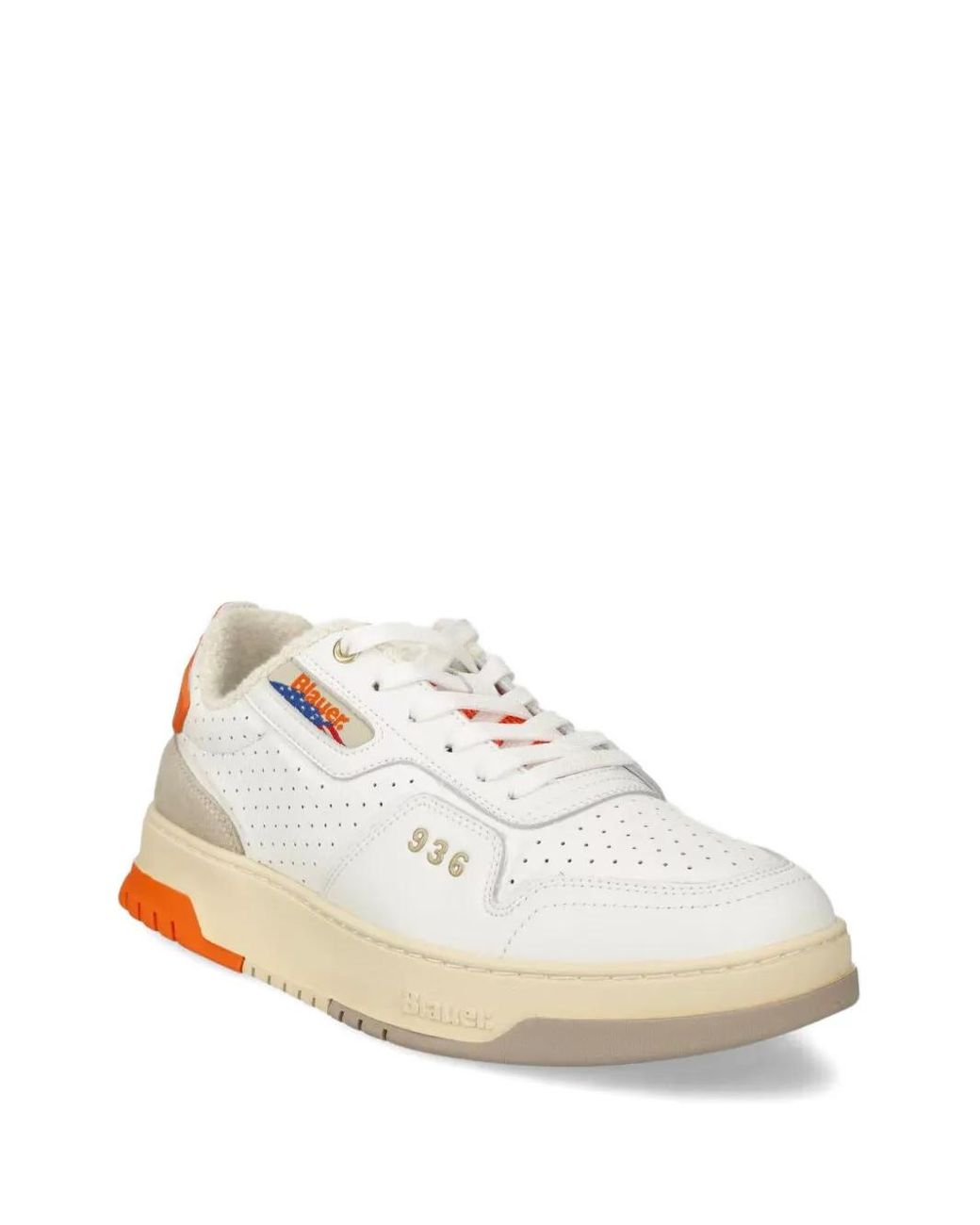 Blauer Perforated Leather Sneakers in White for Men | Lyst