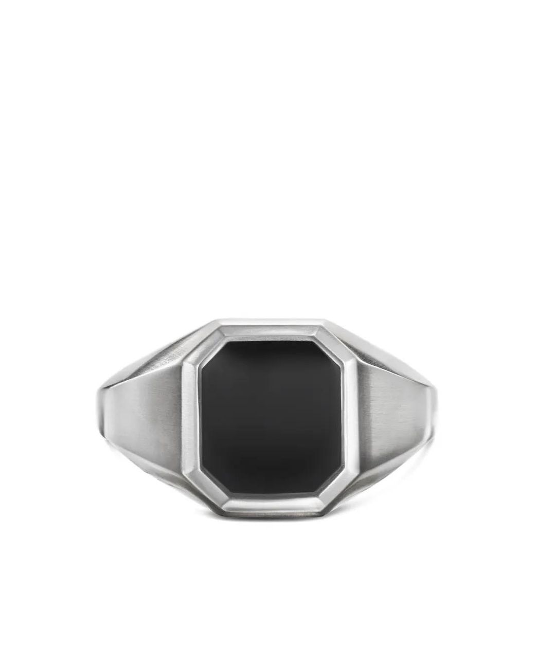David Yurman Sterling Streamline Onyx Signet Ring (14Mm) in Black for ...