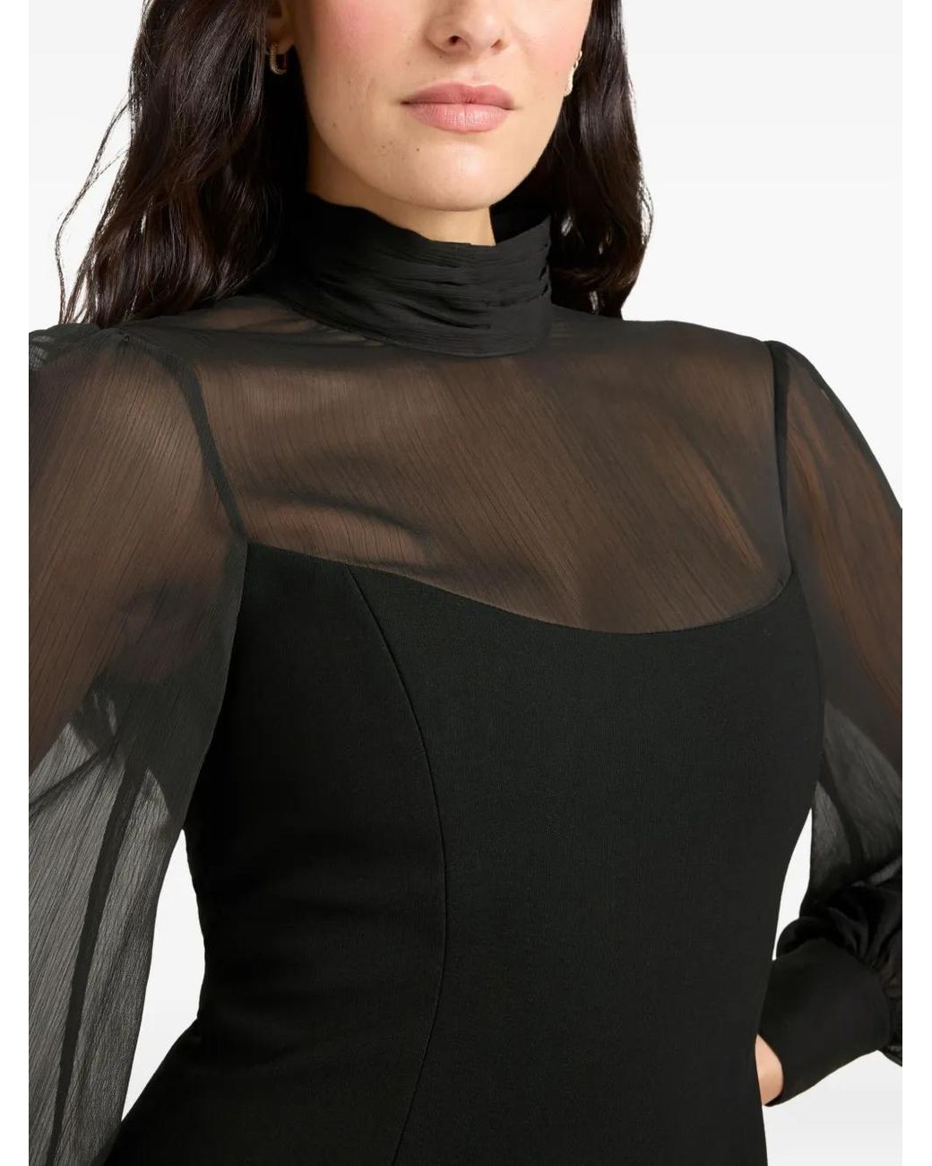 Cinq À Sept Fili Long-Sleeve Mini Dress in Black | Lyst