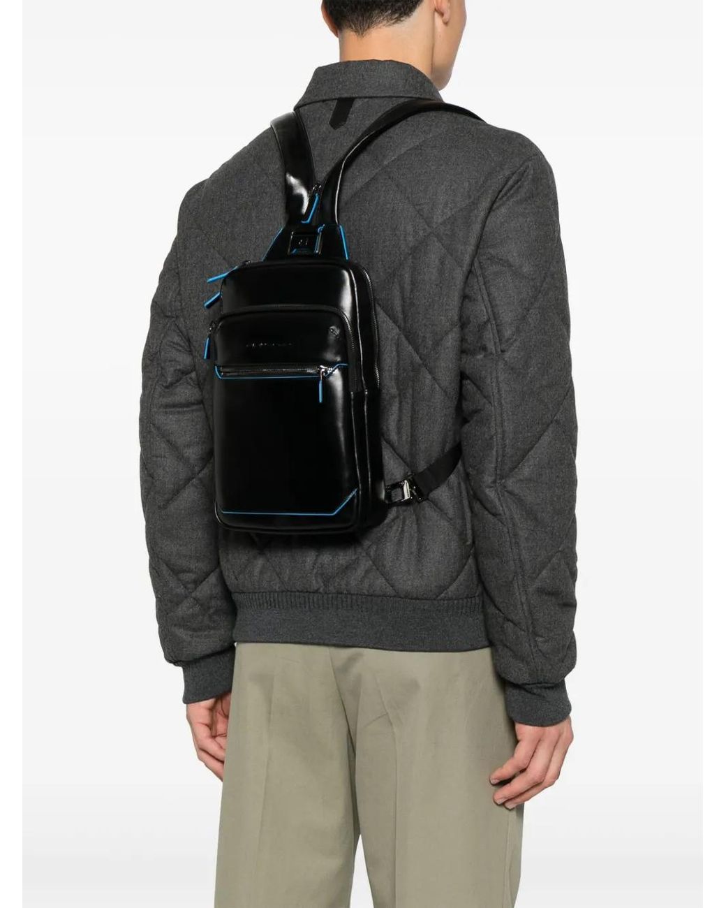 Piquadro Mono Backpack in Black for Men | Lyst