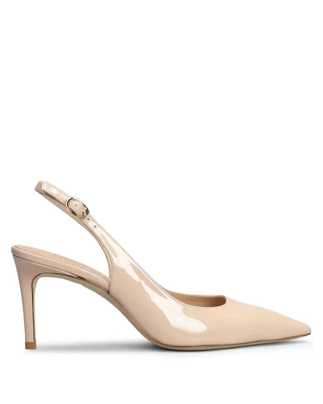 Stuart Weitzman Slingback Pointed Pumps in Natural | Lyst