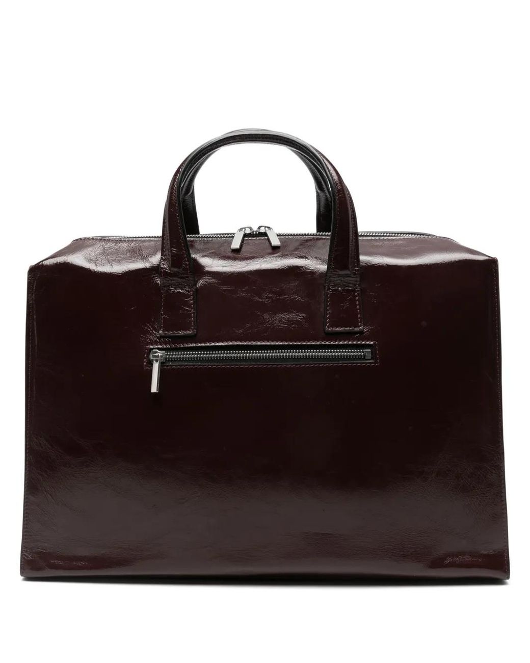 SAPIO Leather Top-Handle Tote Bag in Black | Lyst UK