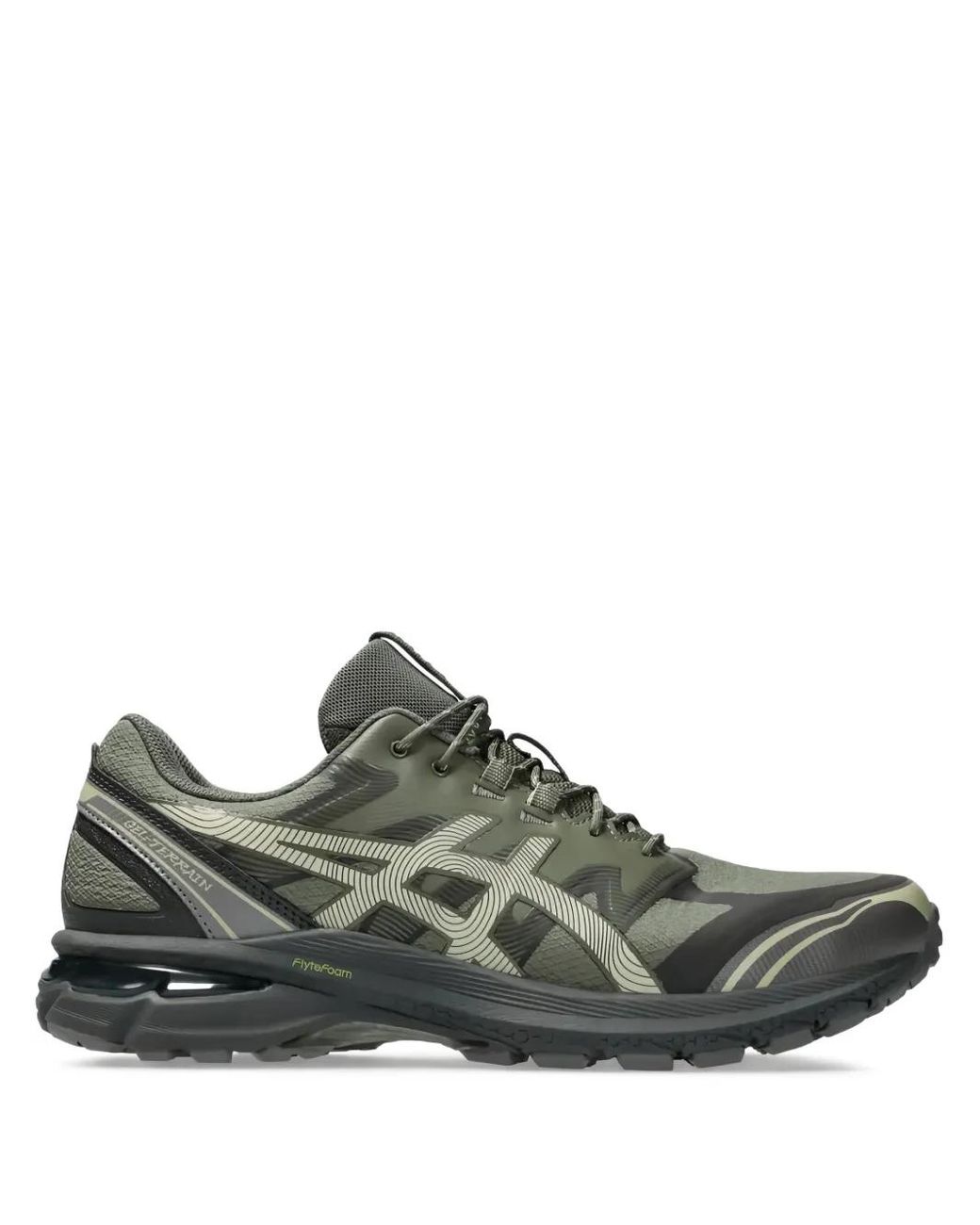 Asics Gel-Terrain Mesh-Panel Running Sneakers in Green for Men | Lyst
