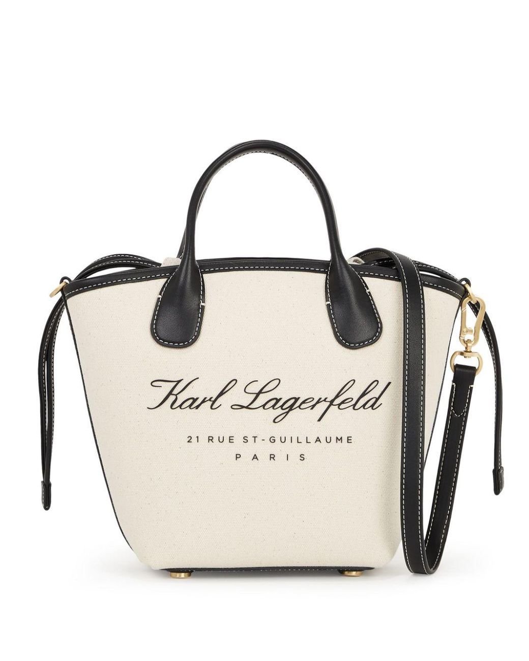 Karl Lagerfeld Small Hotel Karl Tote Bag in White | Lyst