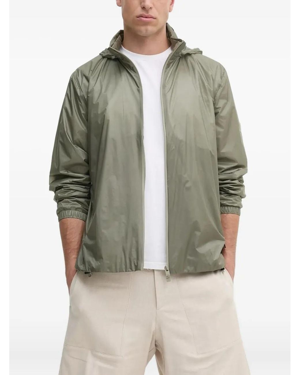 Rains Zip-Front Lightweight Jacket in Green | Lyst