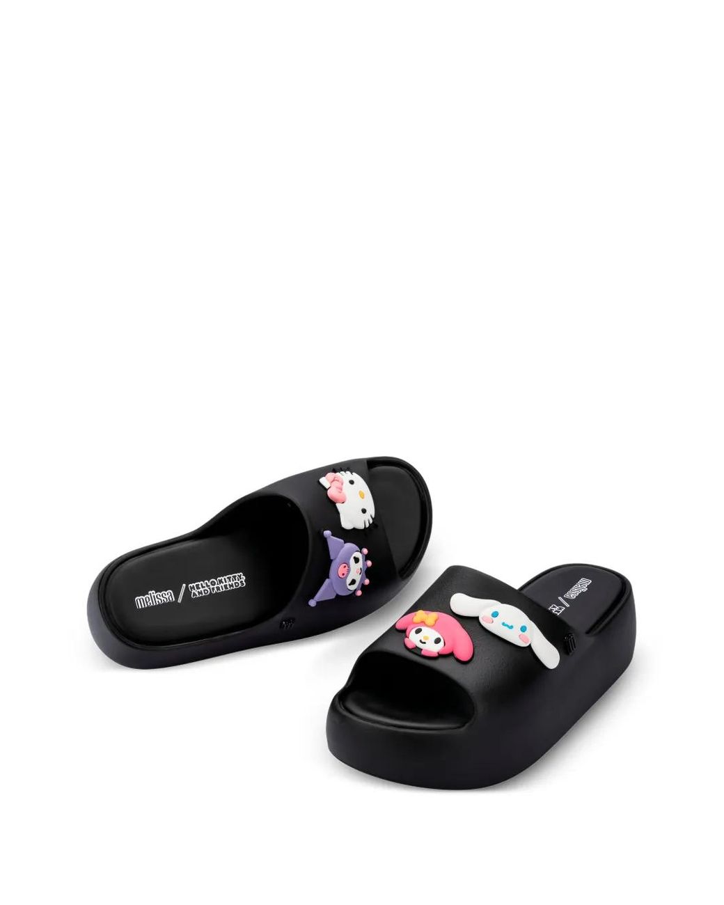 Melissa X Hello Kitty And Friends Free Platform Slides in Black | Lyst UK