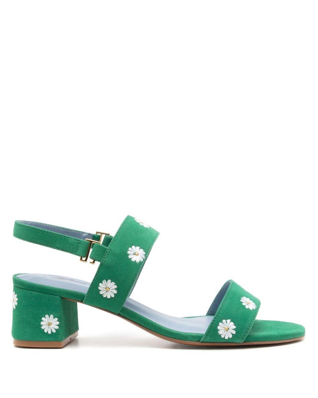 Blue Bird Shoes Little Daisy 50Mm Suede Mules in Green | Lyst