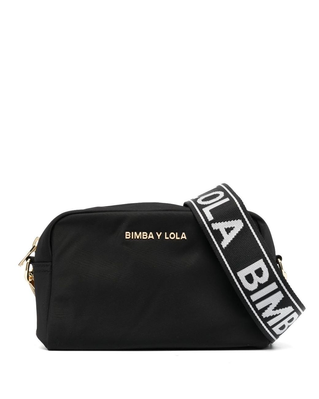 Bimba Y Lola Logo Plaque Crossbody Bag In Black Lyst