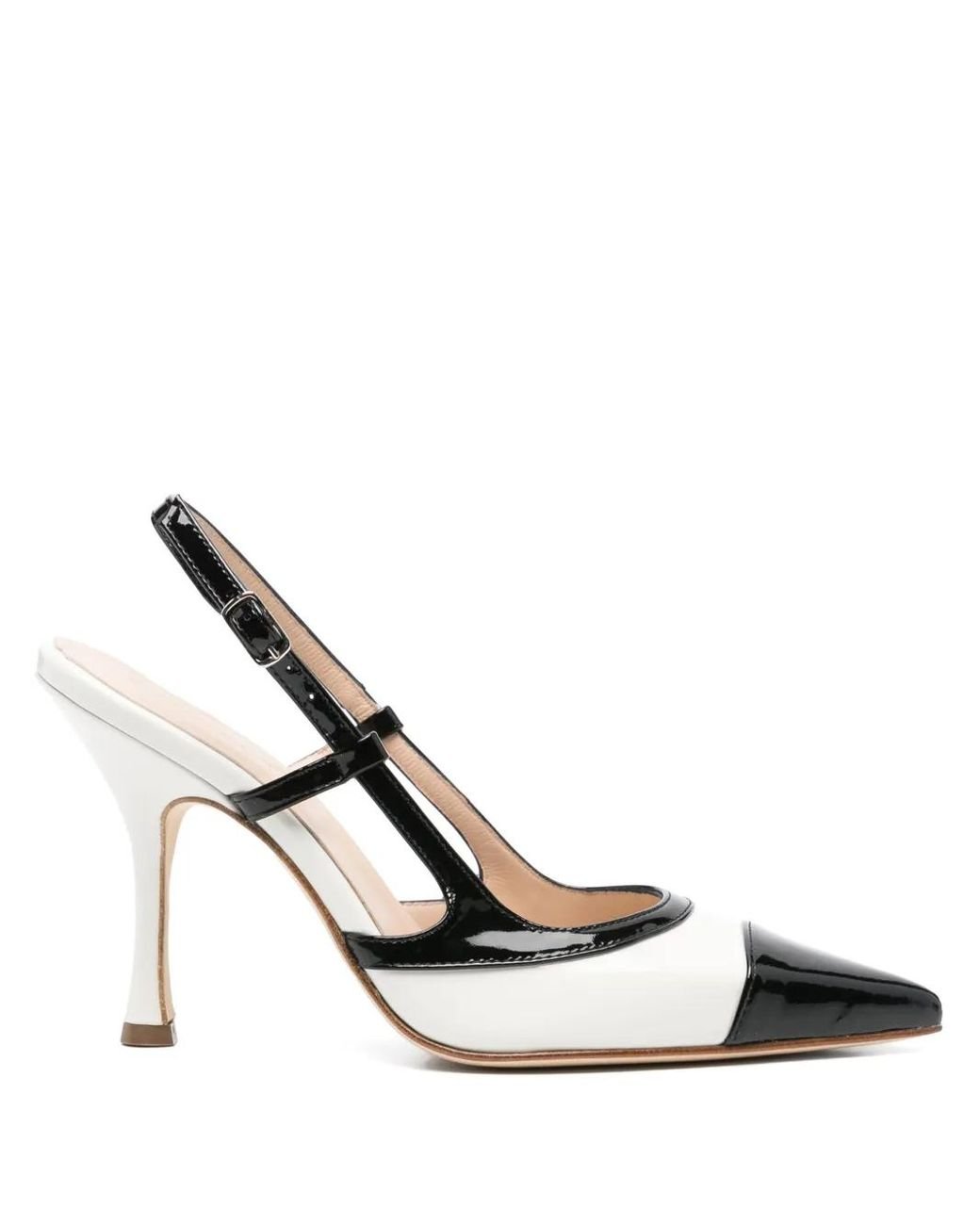 Anna F. 100Mm Two-Tone Pumps in White | Lyst