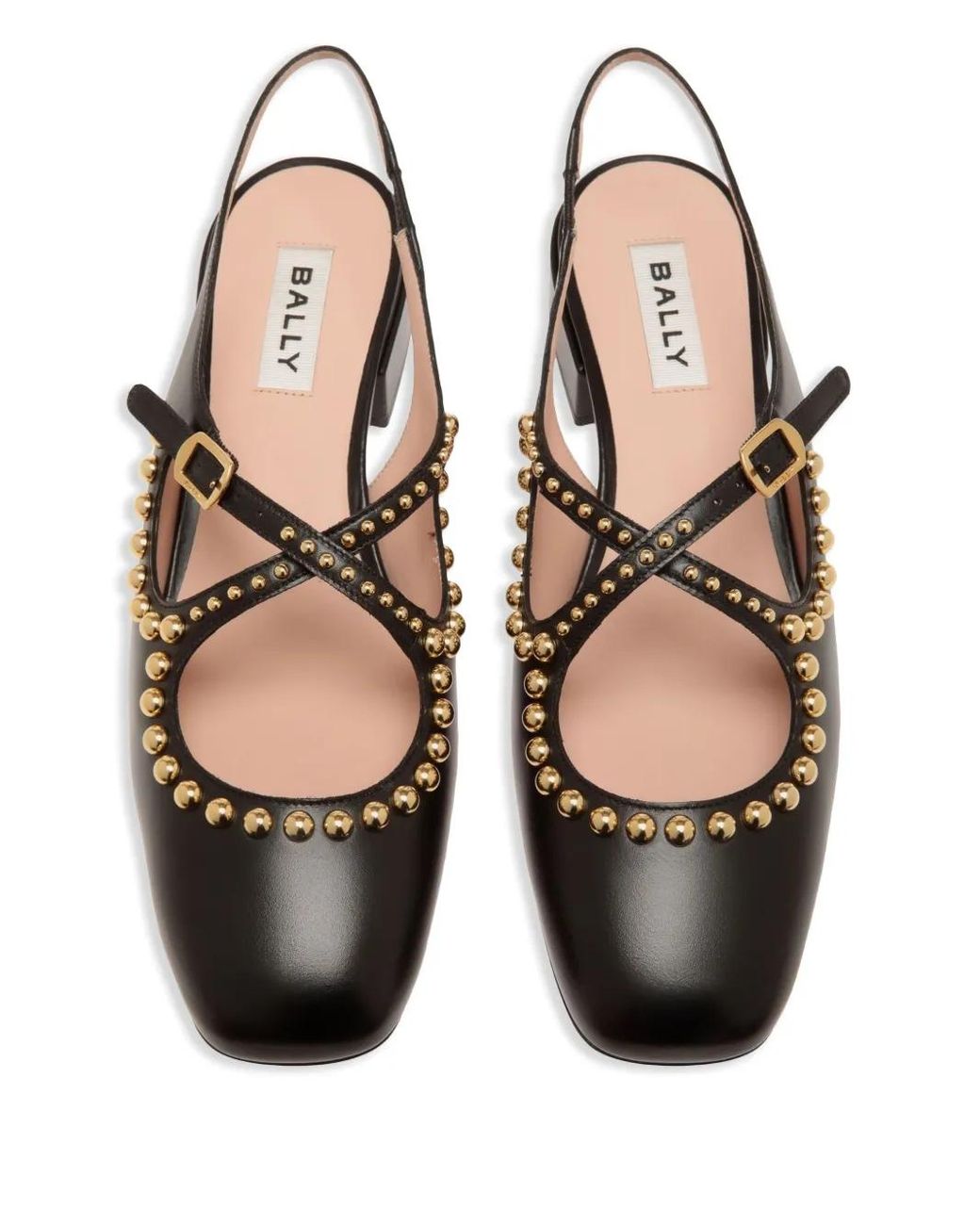 Bally 30Mm Studded Leather Pumps in Black | Lyst