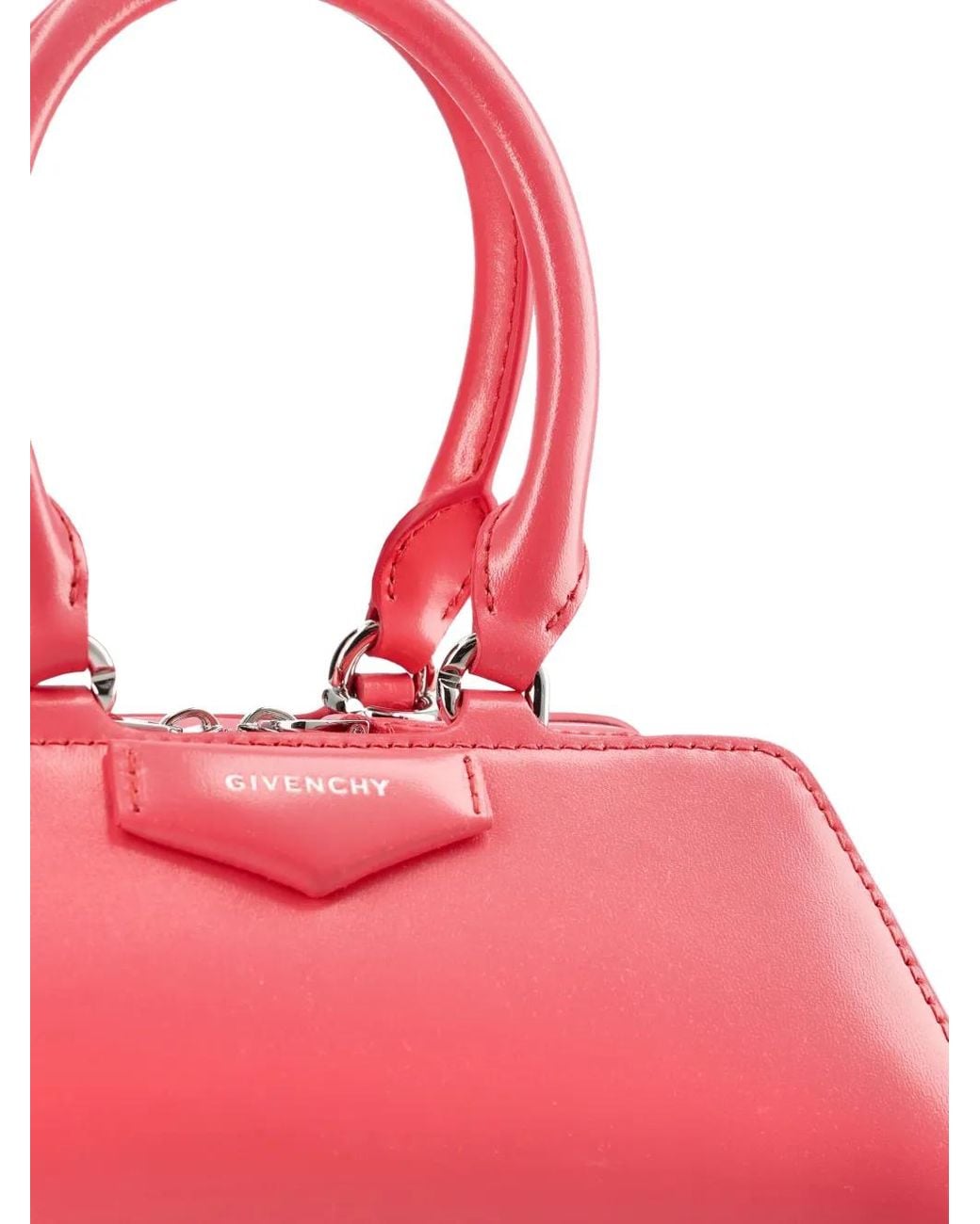 Givenchy Mini Antigona East-West Calf Leather Satchel in Pink | Lyst