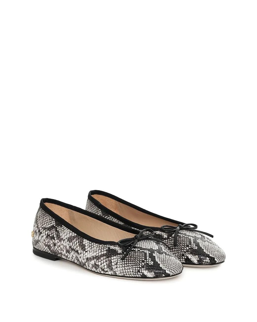 Anine Bing Jamie Bow Flats in Gray | Lyst