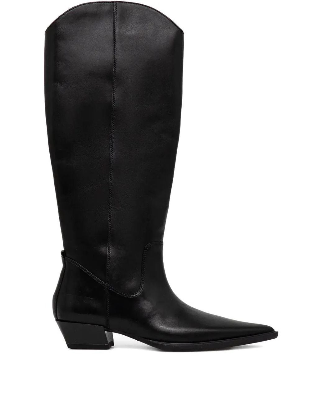 Vagabond Shoemakers 35Mm Cassie Pointed-Toe Cowboy Boots in Black | Lyst