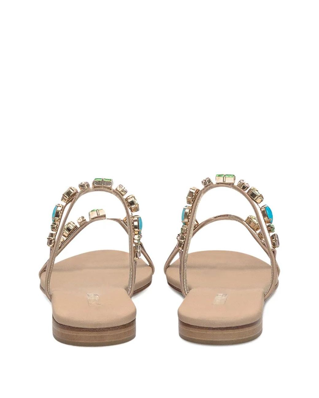 Emanuela Caruso Crystal-Embellished Sandals in White | Lyst