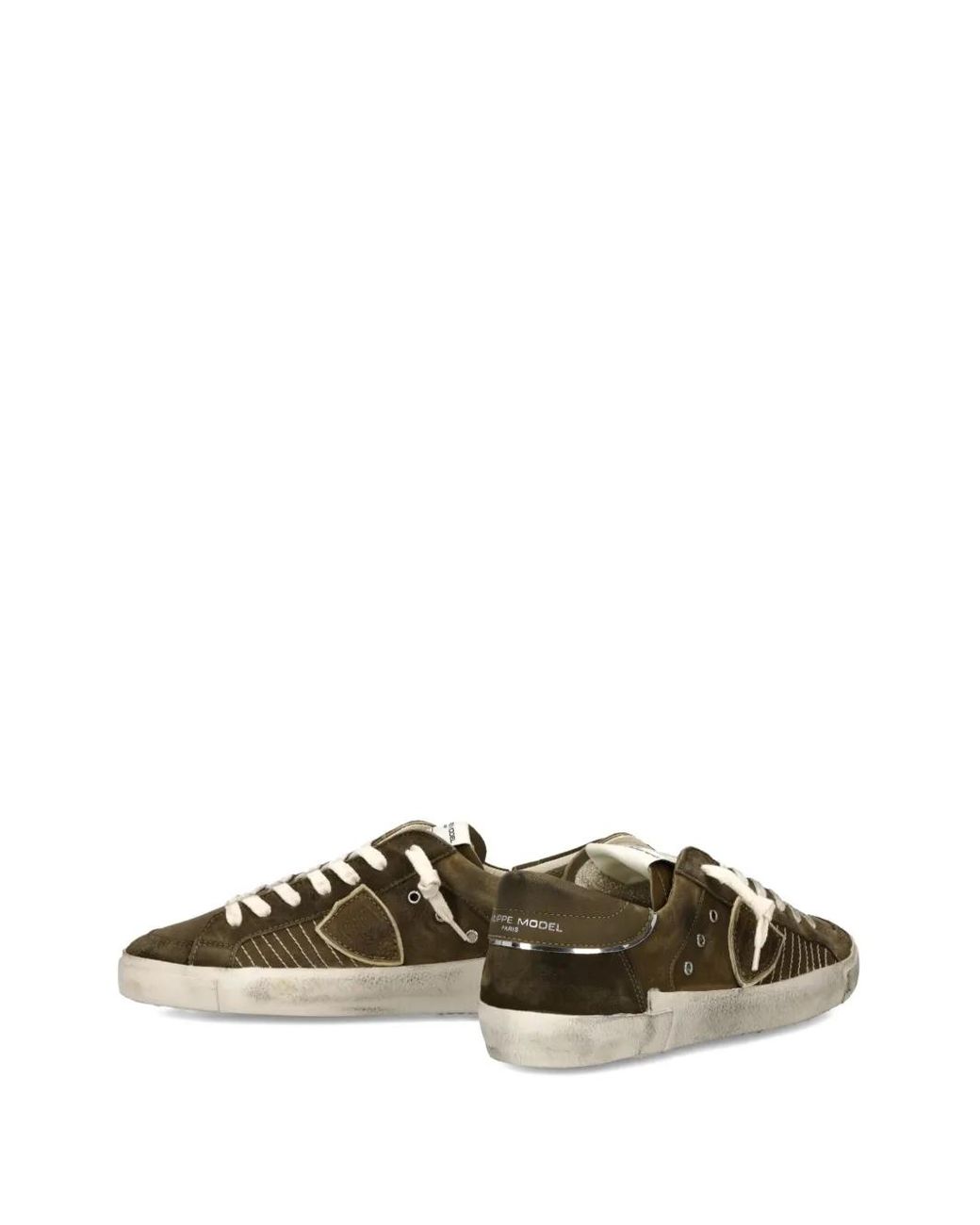 Philippe Model Leather Low-Top Sneakers in Brown for Men | Lyst