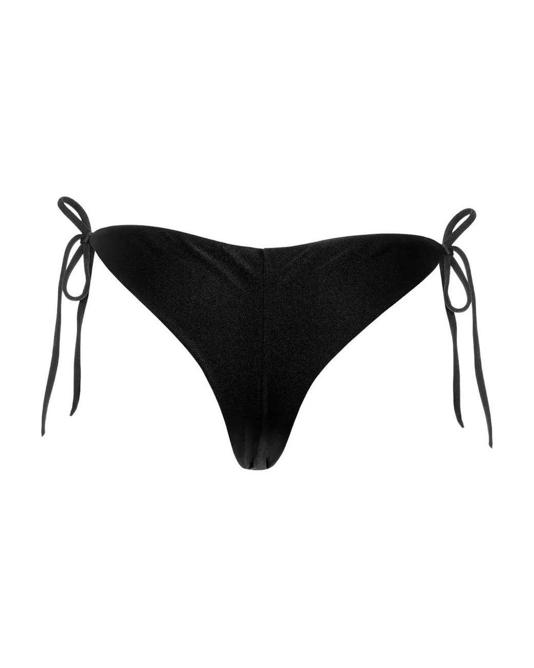 Agua Bendita Tammy Embellished Tie-Side Bikini Bottom in Black | Lyst