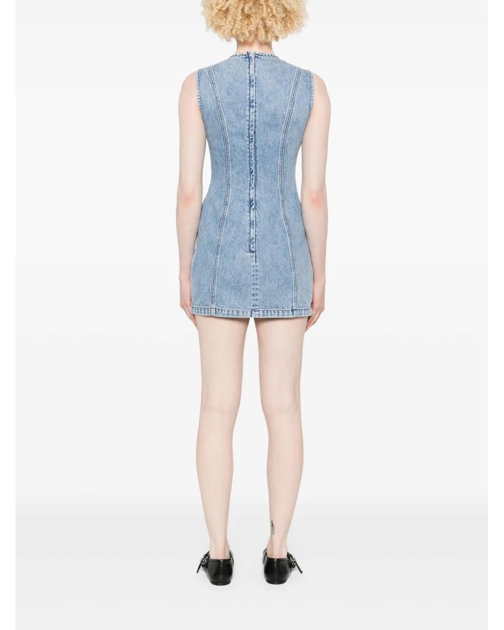 JW Anderson Shift Mini Dress in Blue | Lyst