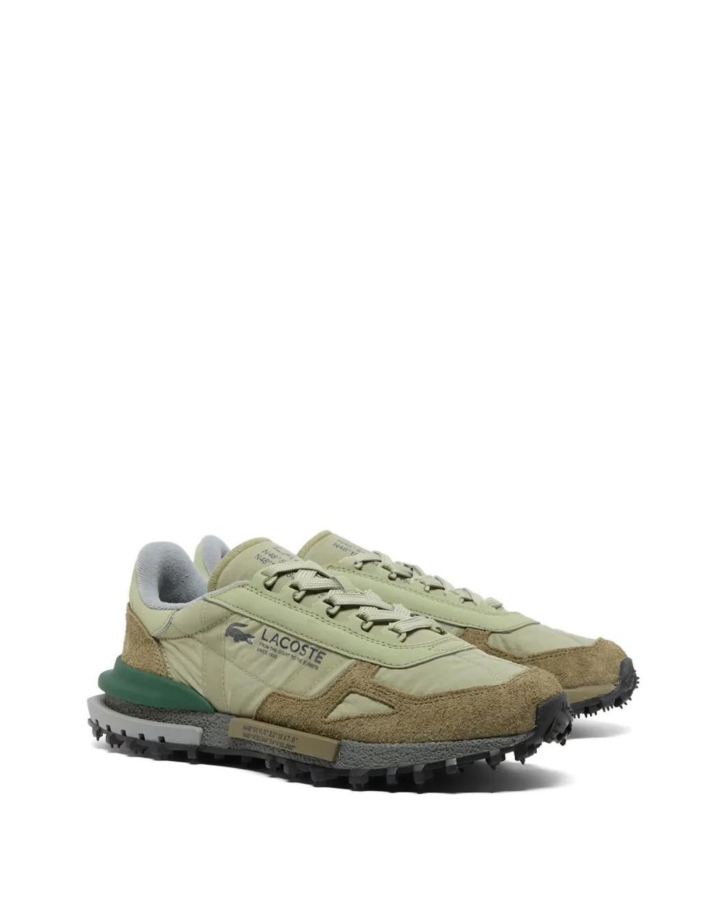 Lacoste Active 225 Logo-Print Sneakers in Green for Men | Lyst