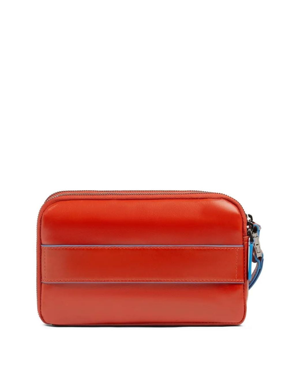 Piquadro Removable Strap Leather Clutch Bag in Red | Lyst