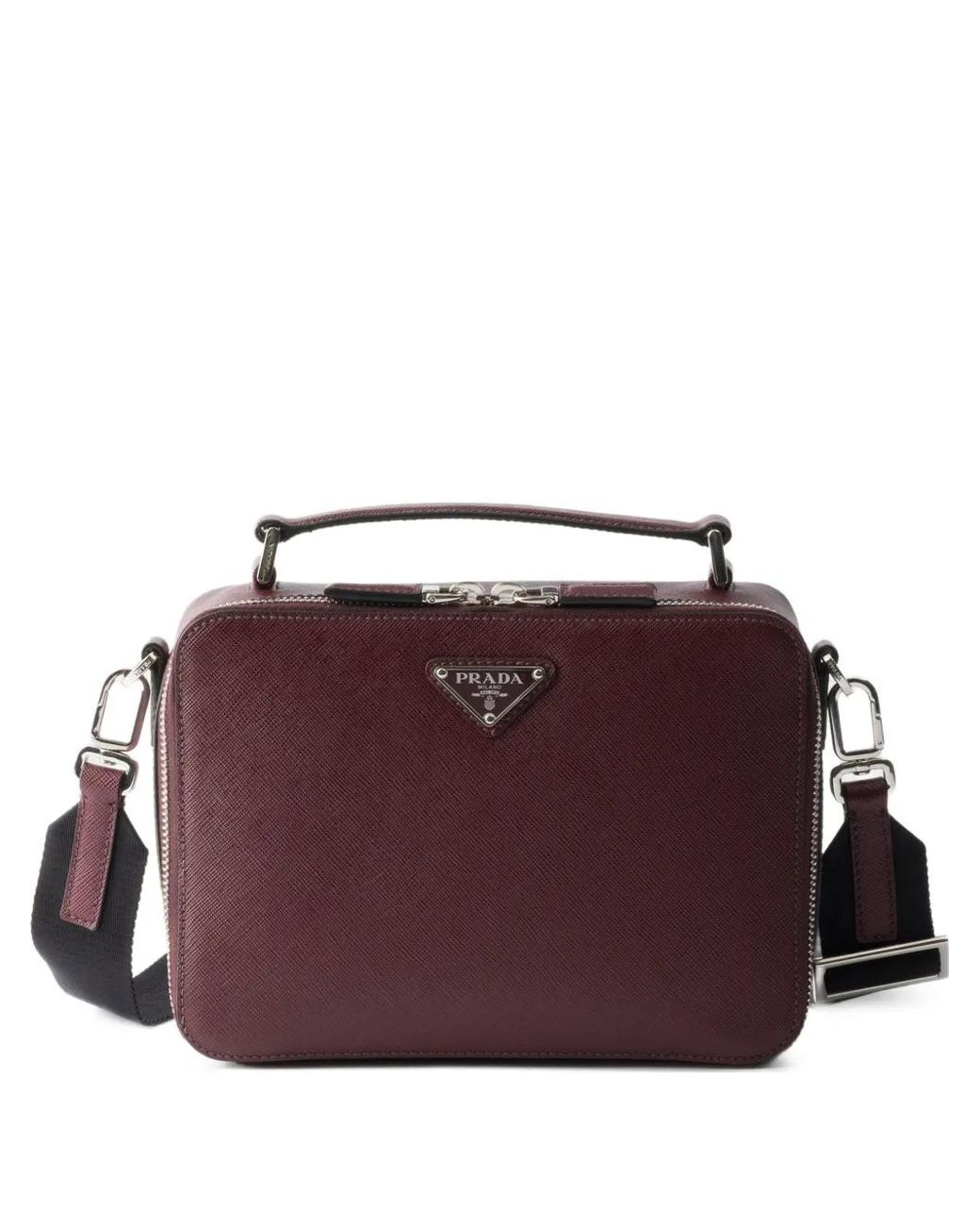 Prada Medium Brique Tote Bag in Purple for Men | Lyst