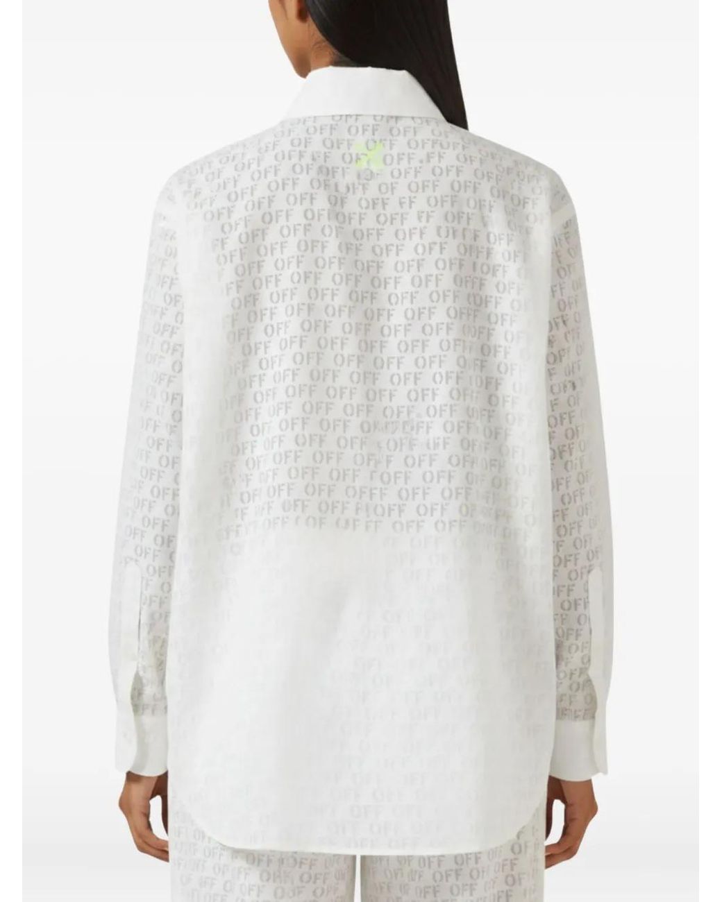 Off-White c/o Virgil Abloh Monogram Mini Shirt Dress in White | Lyst