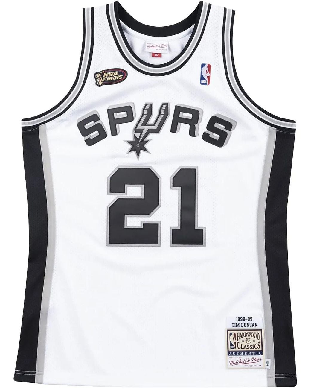 Mitchell & Ness Nba Authentic "Spurs 1998 Tim Duncan" Jersey in Black ...
