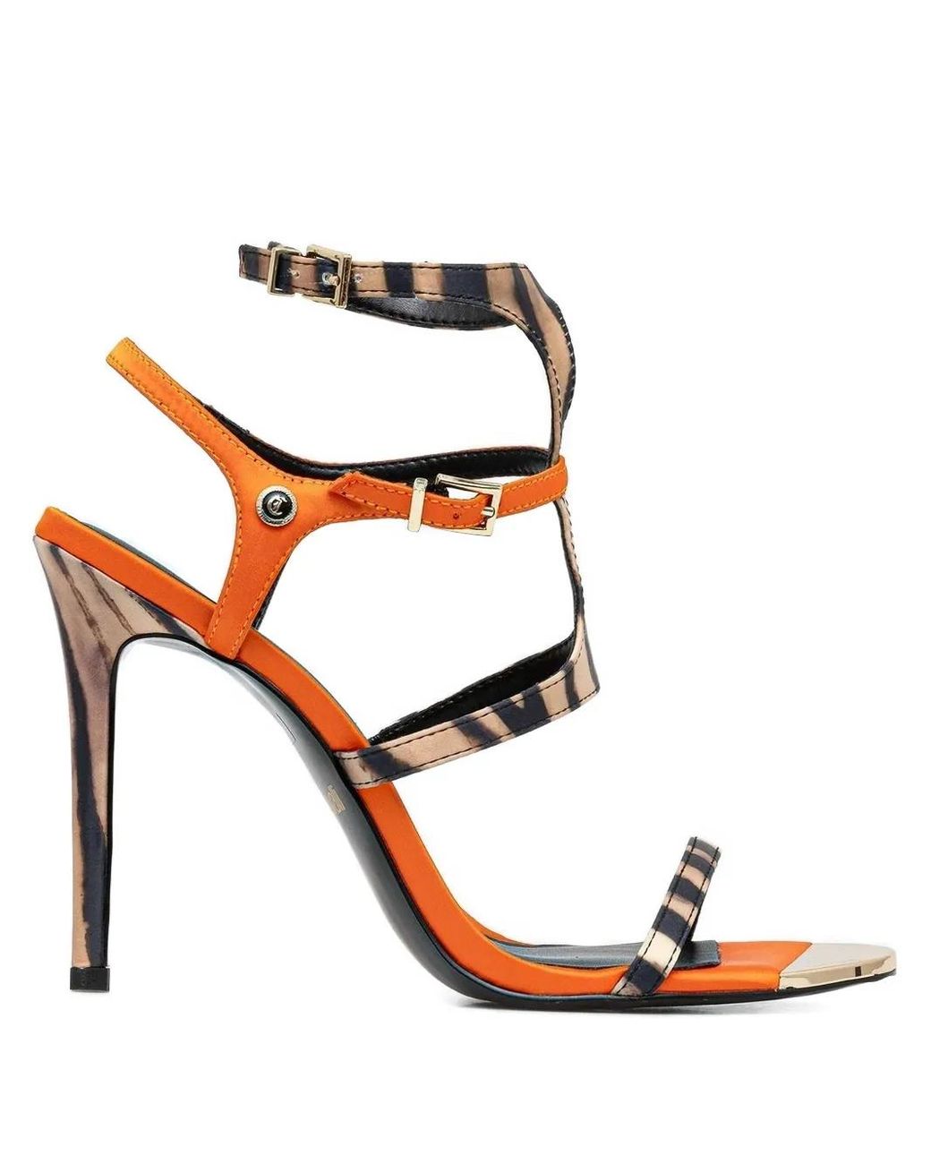 Just Cavalli Zebra-Print Stiletto Sandals in Pink | Lyst