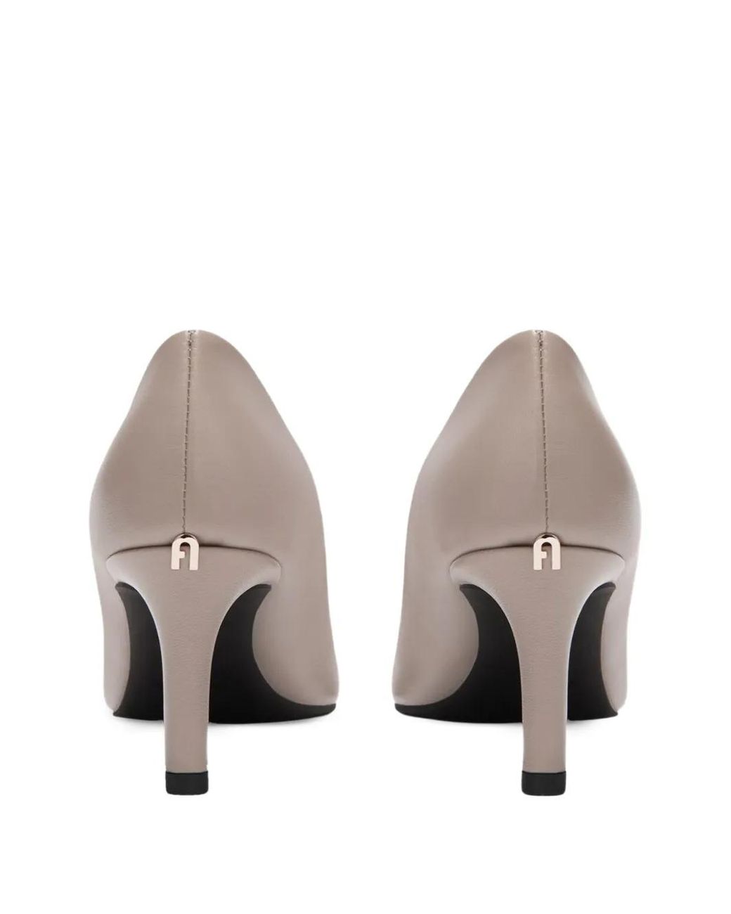 Furla Pointed Logo Pumps in White | Lyst