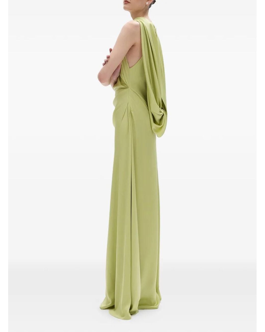 Rachel Gilbert Robe Longue Hallie À Design Drapé in Green | Lyst
