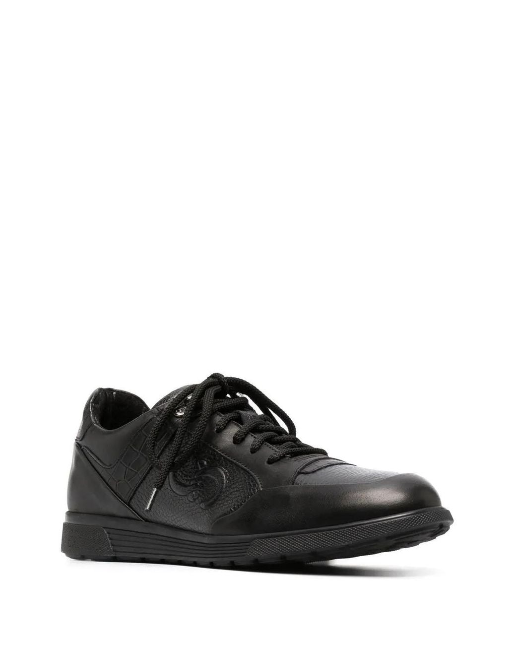 Casadei Monogram Low-Top Sneakers in Black for Men | Lyst