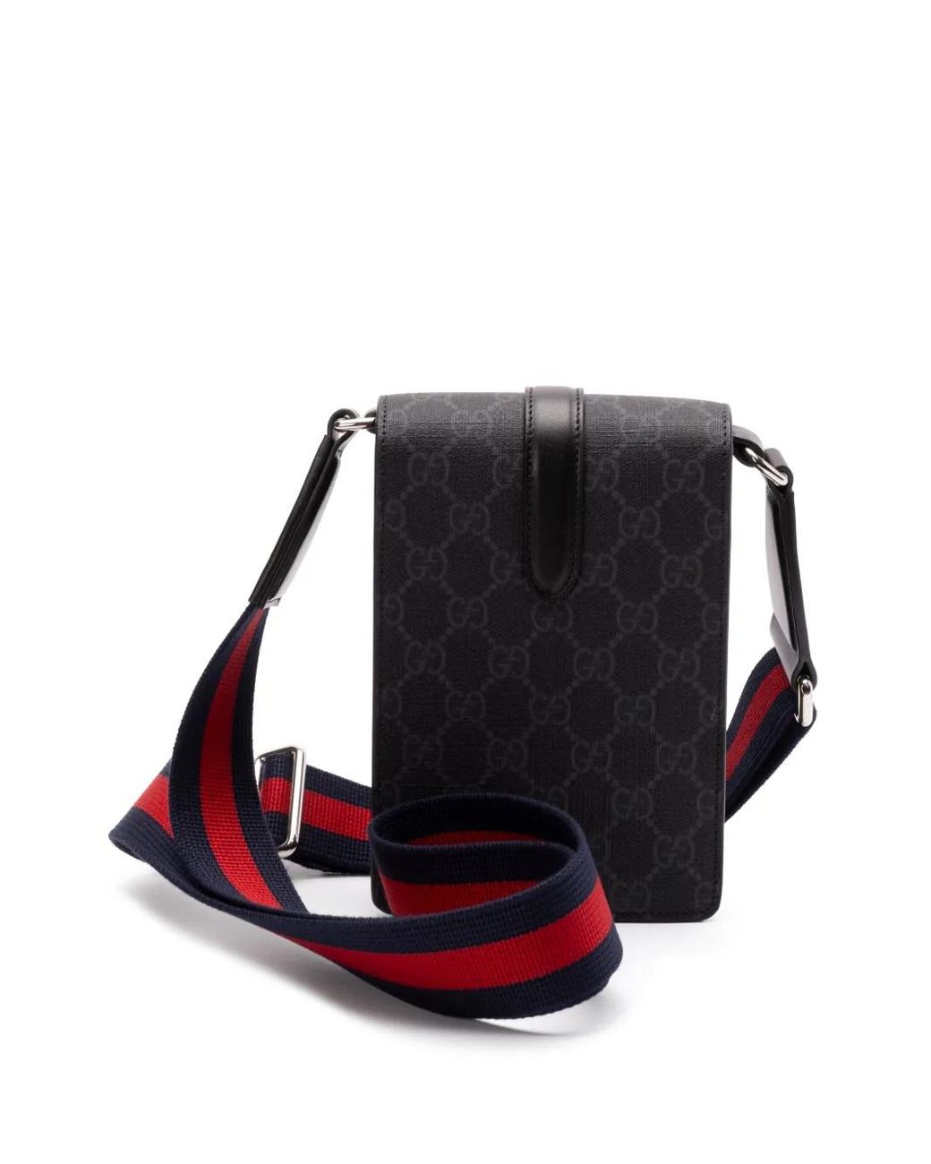 Gucci Super Mini Gg Messenger Bag in Black for Men | Lyst