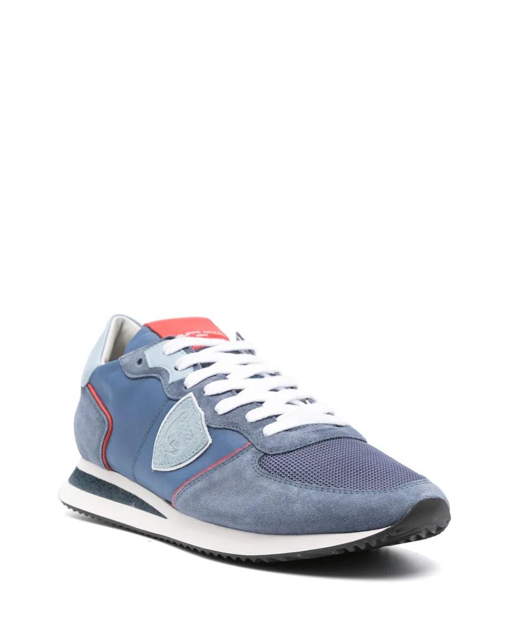 Philippe Model Paris Lace-Up Suede Sneakers in Blue for Men | Lyst