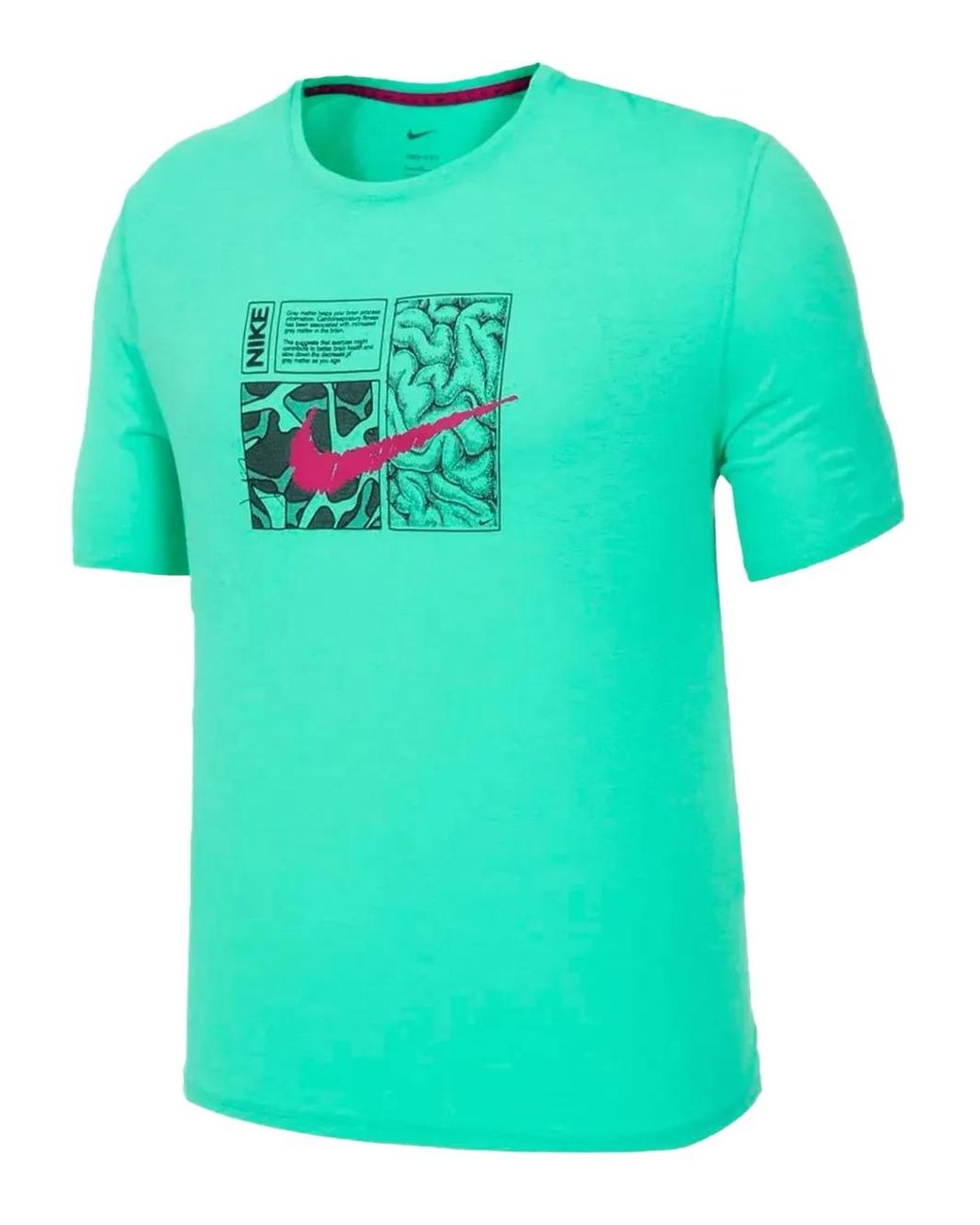 Nike Dri-Fit Miler D.Y.E. "Light Menta/Dynamic Berry" T-Shirt in Green for Men | Lyst