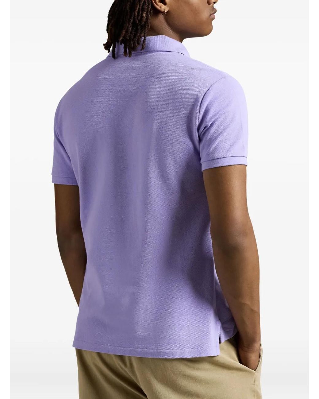 Polo Ralph Lauren Short-Sleeve Polo Shirt in Purple for Men | Lyst