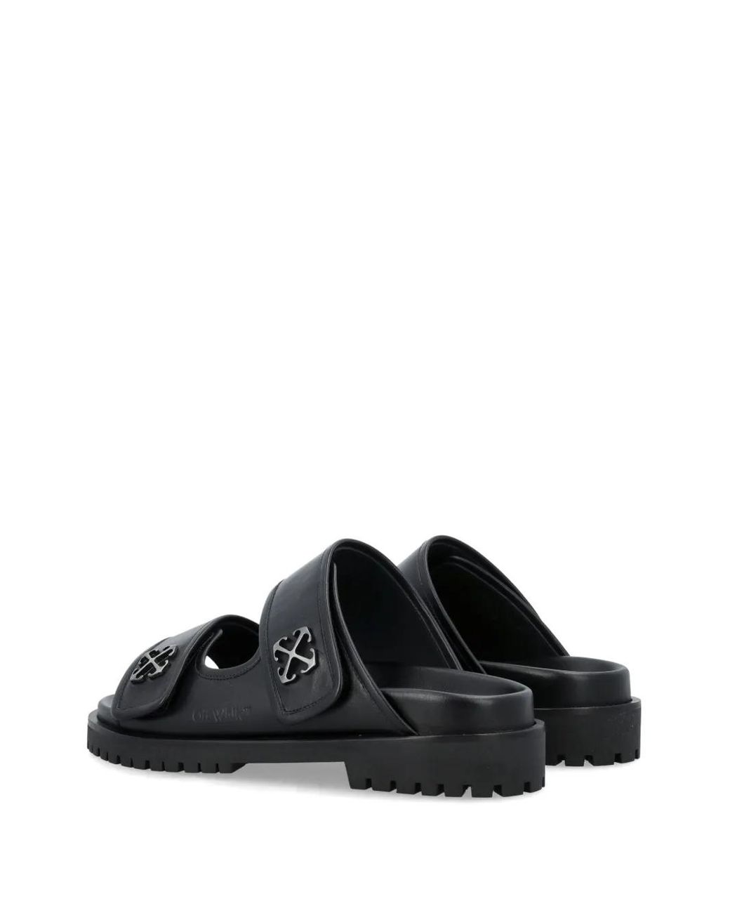 Off-White c/o Virgil Abloh Leather Metal Arrow Sandal For in Black for ...