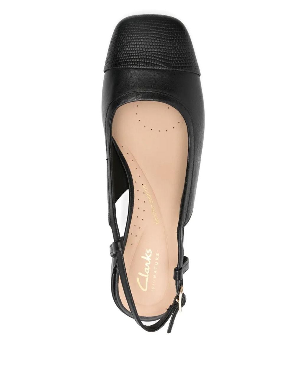 Clarks 45Mm Nyta45 Slingback Block-Heel Pumps in Black | Lyst