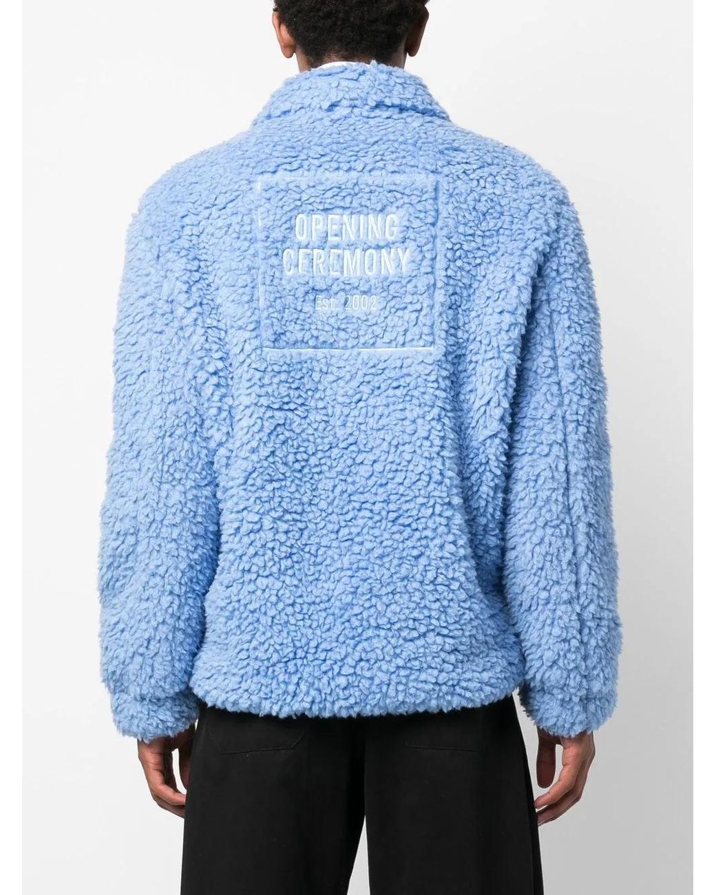 Opening Ceremony Faux-Shearling Jacket in Blue for Men | Lyst