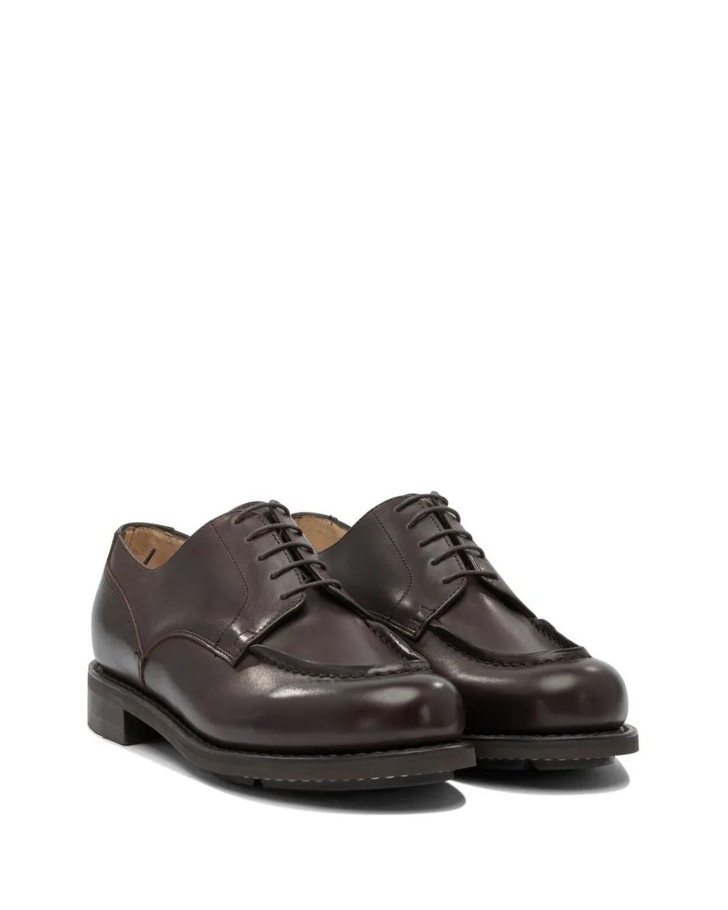 Paraboot Chambord Leather Lace-Up Shoes in Brown for Men | Lyst