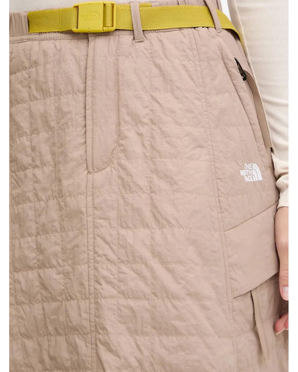 The North Face Quilted Belted Skirt in Natural | Lyst UK