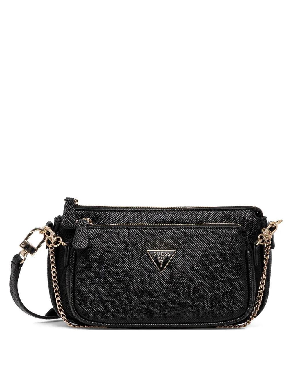 Guess Mini Noelle Chain-Strap Crossbody Bag in Black | Lyst