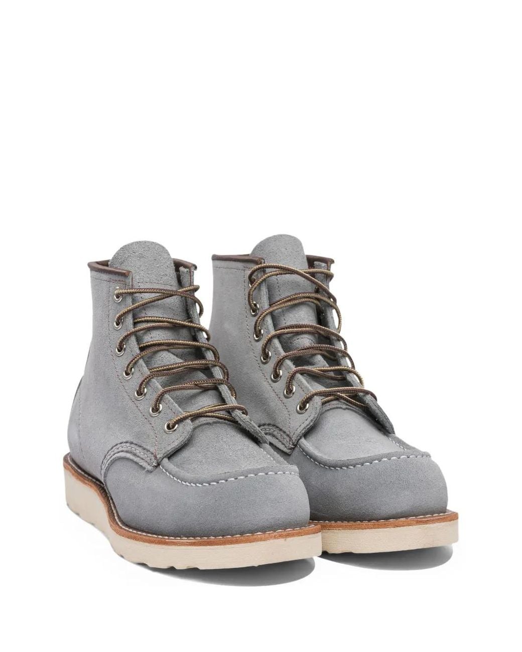 Red Wing Classic Moc Lace-Up Boots in Gray for Men | Lyst
