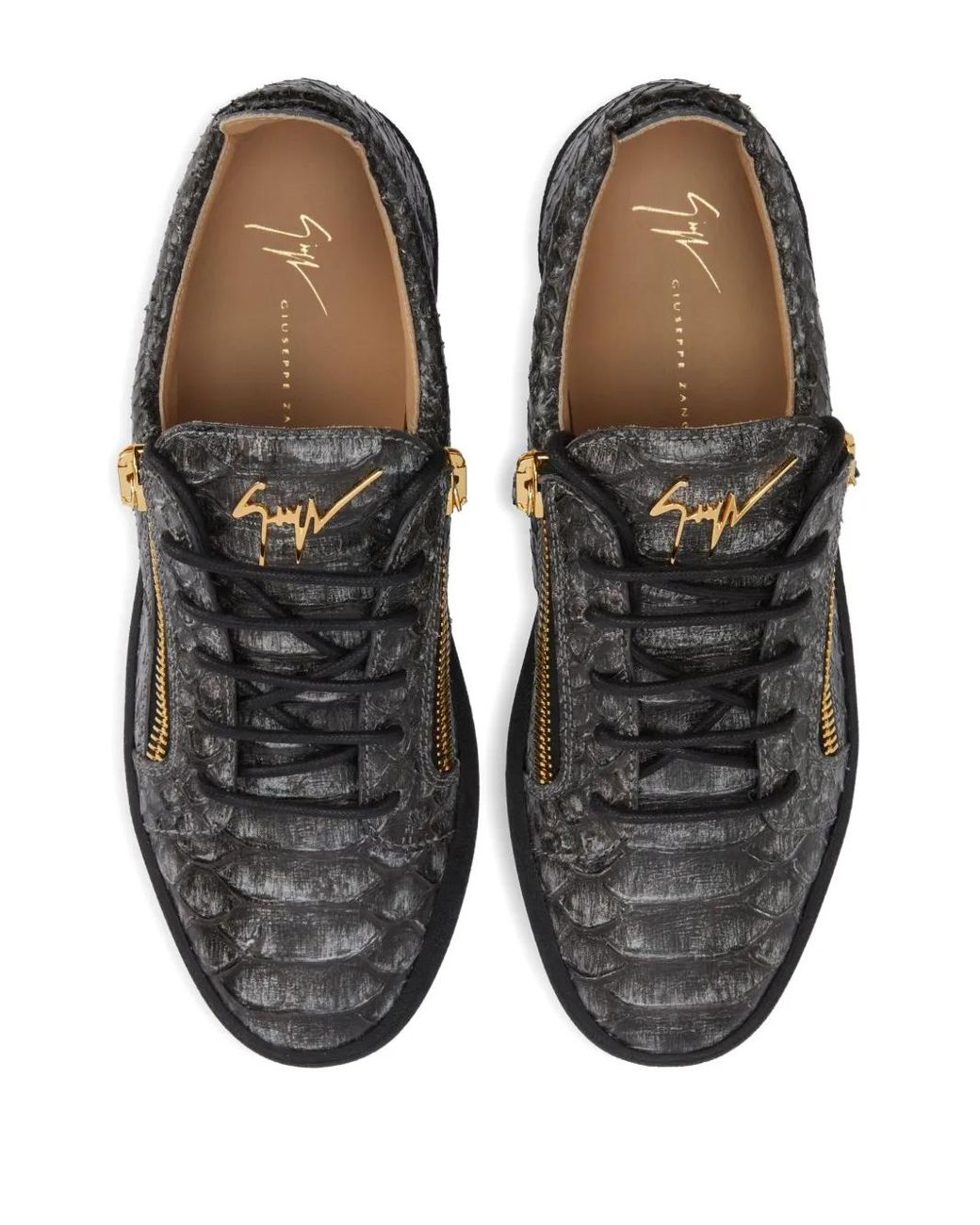 Giuseppe Zanotti Frankie Zip Low-Top Sneakers in Black for Men | Lyst