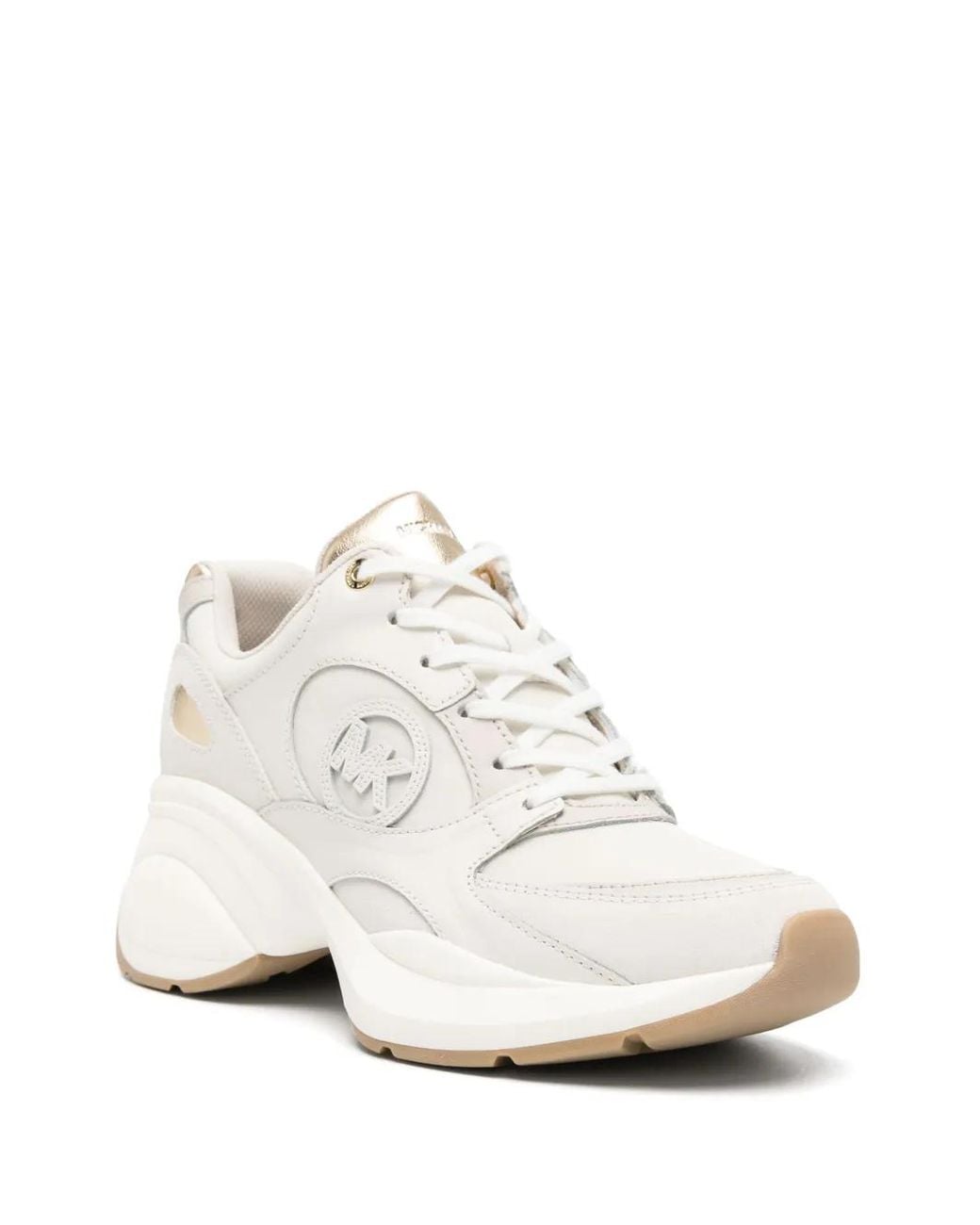Michael Kors Zuma Leather Sneakers in White | Lyst