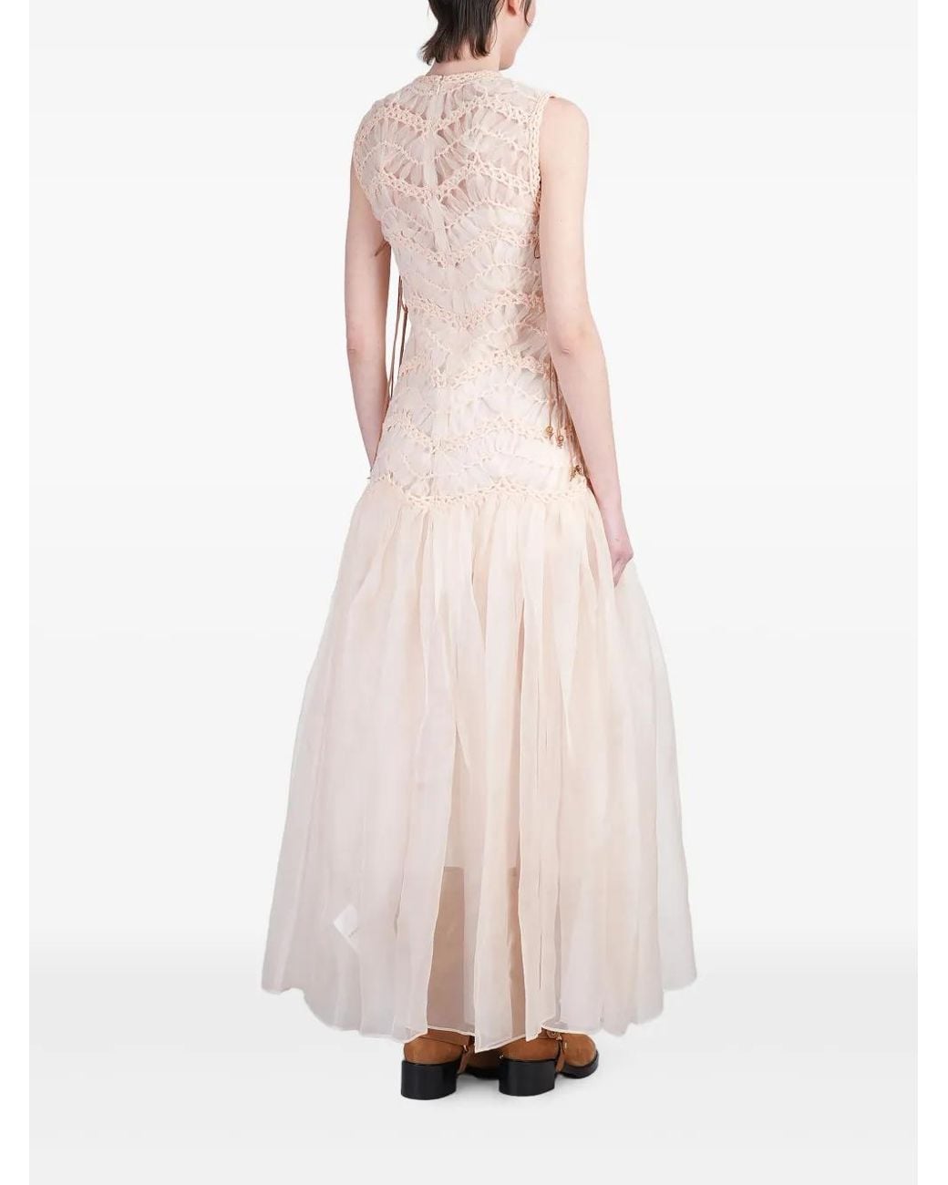 Zimmermann Illuminate Macramé Maxi Dress in Pink | Lyst
