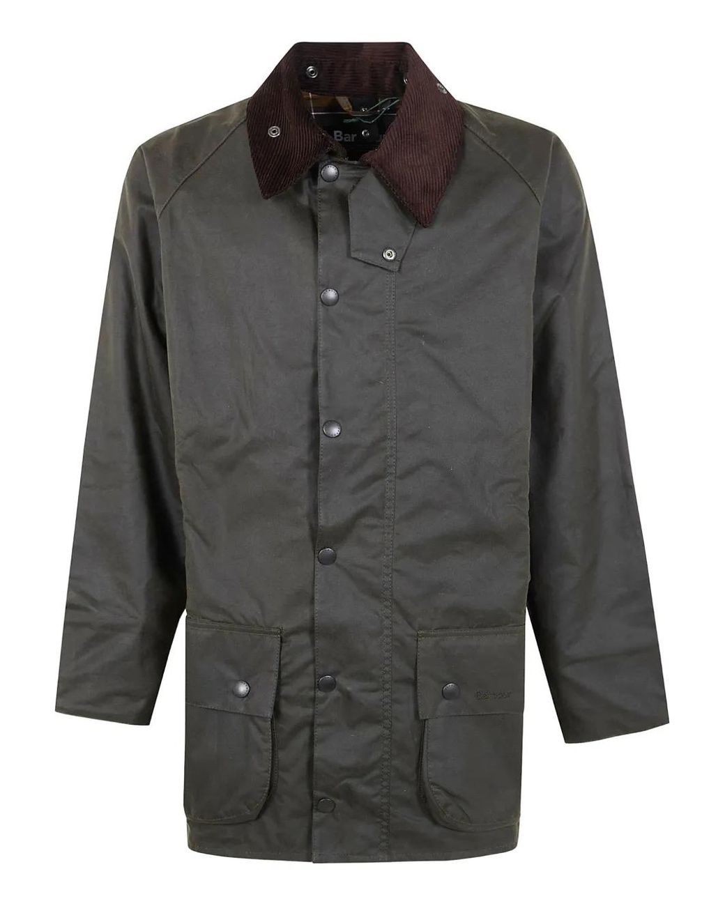 Barbour Manteau Boutonné À Col En Velours Côtelé in Grey for Men | Lyst UK
