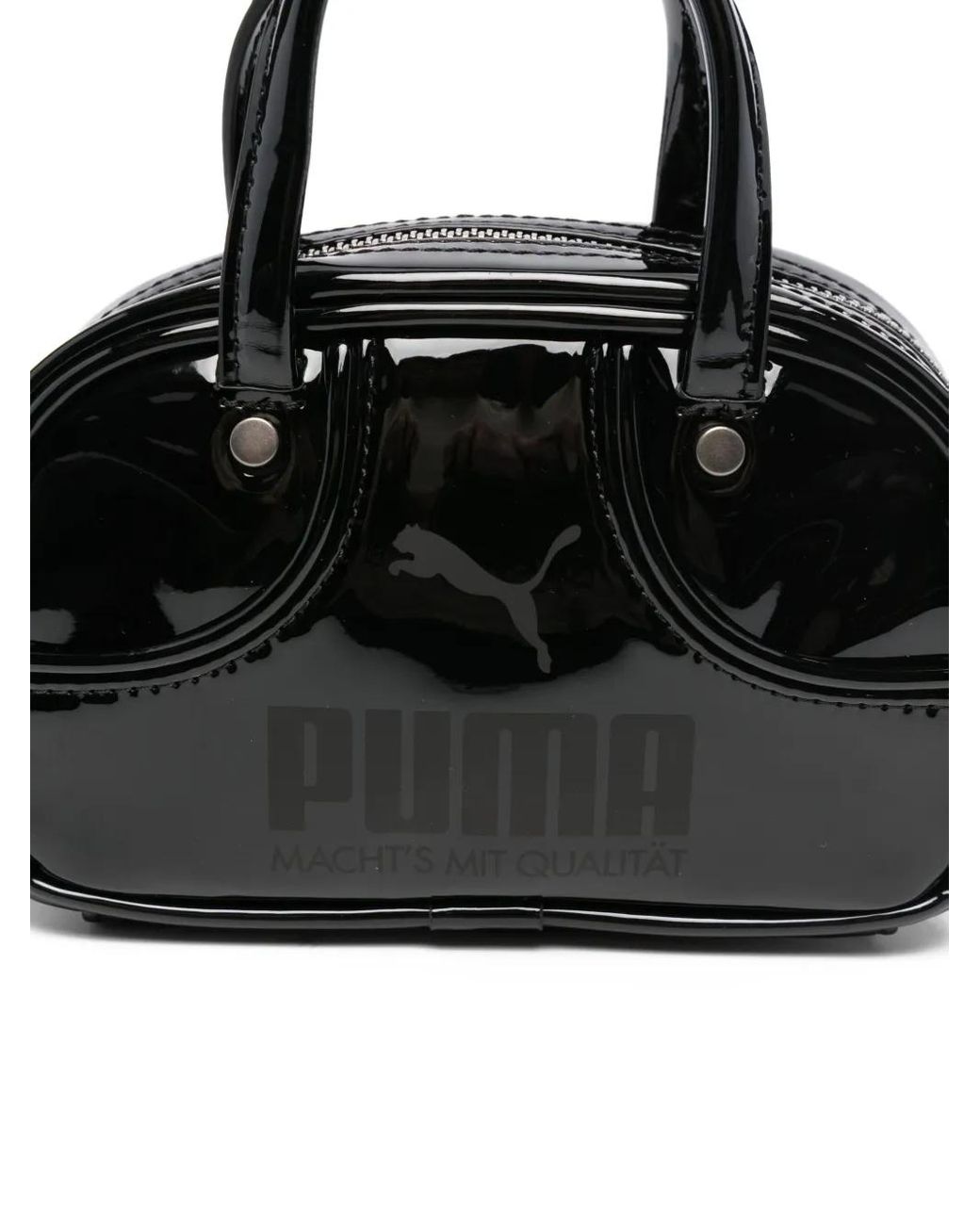 PUMA 1976 Micro Grip Patent Top-Handle Bag in Black | Lyst