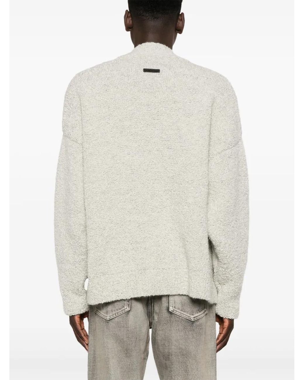 Fear Of God Logo-Appliqué V-Neck Sweater in White for Men | Lyst
