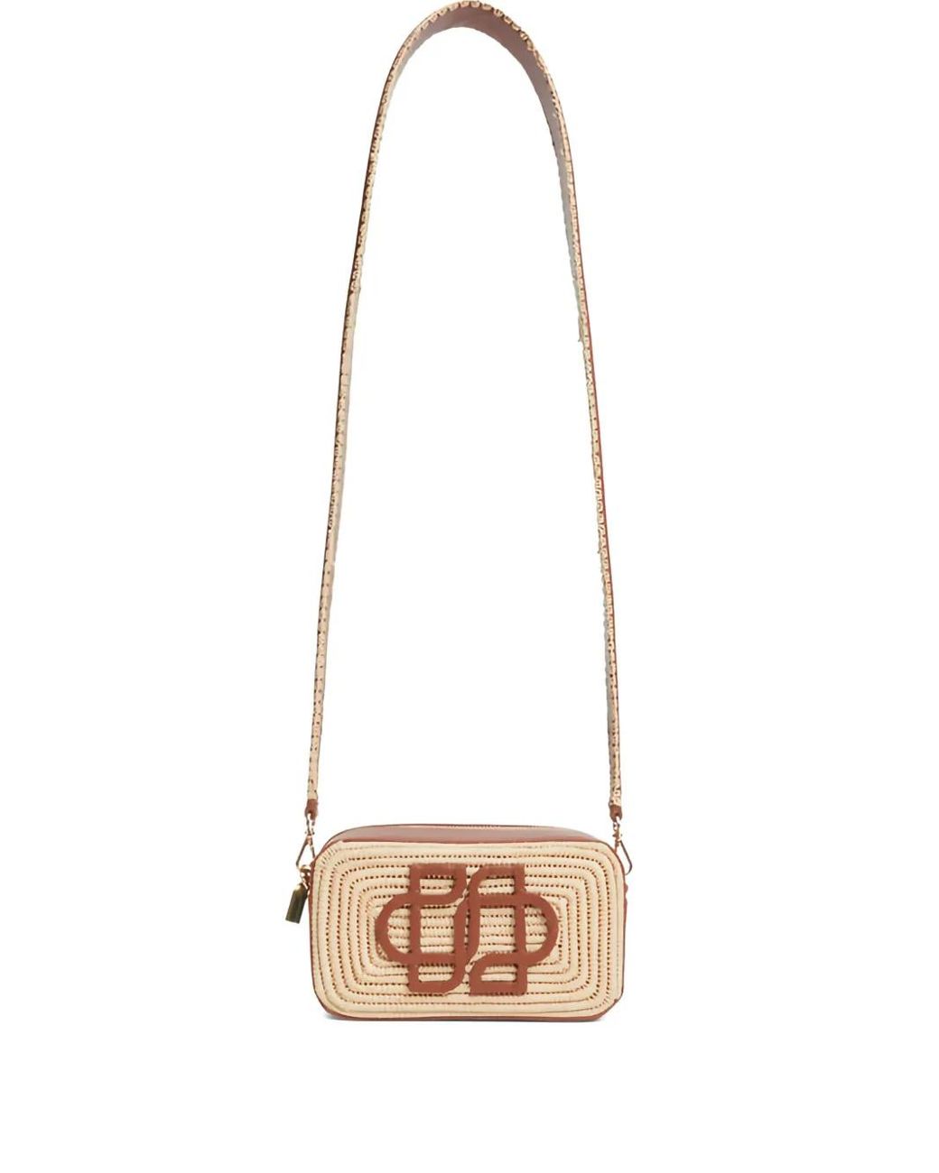 Jonathan Simkhai Tallia Raffia Cross Body Bag in White | Lyst