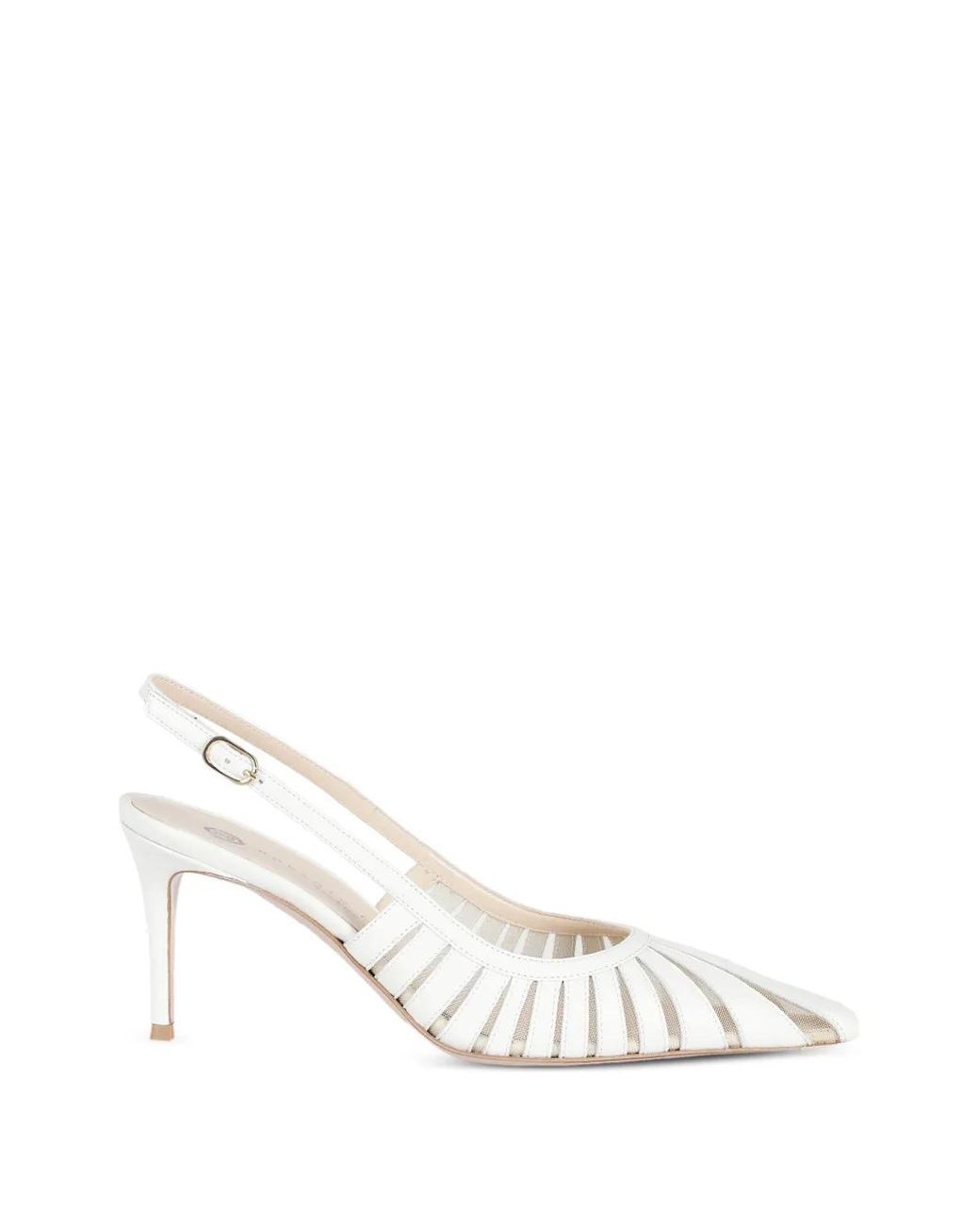 Roberto Festa Sunny Cut-Out Slingback Heeled Pumps in White | Lyst